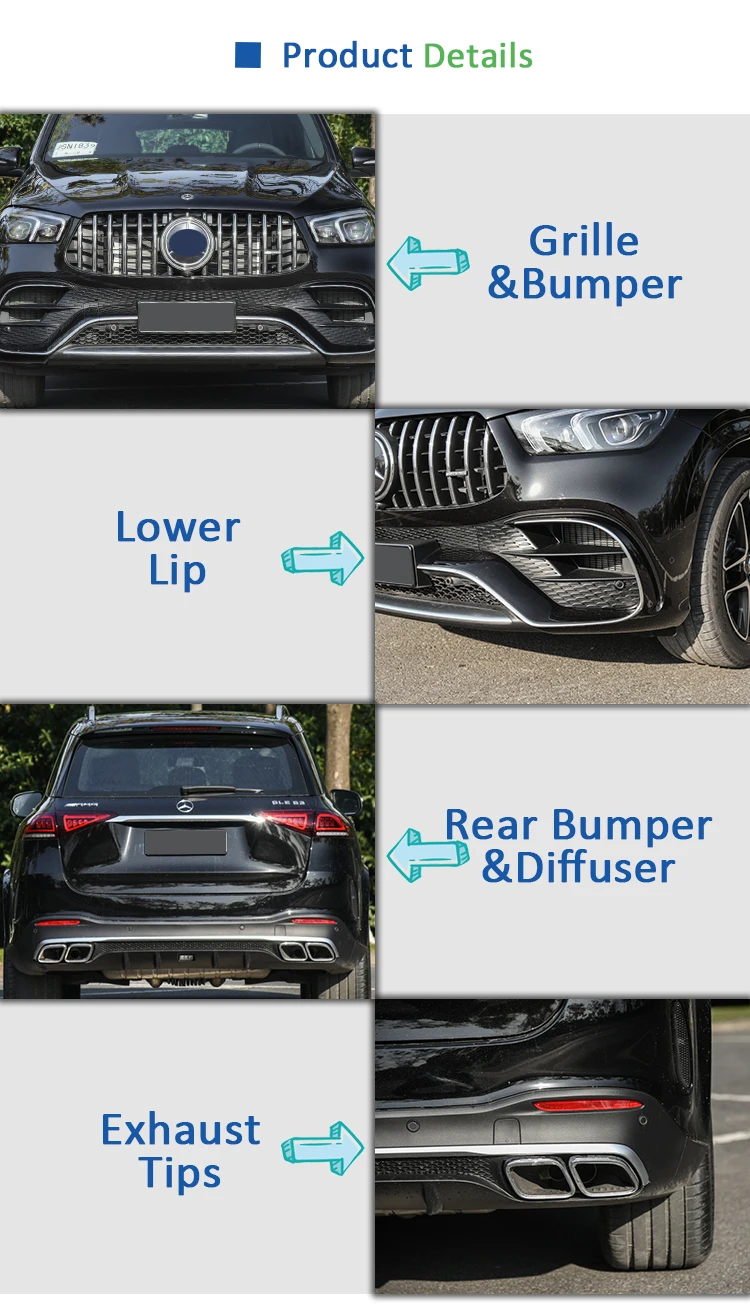 Car Part Front Bumper Bodykit Full Body Kit Set Modified Facelift ...