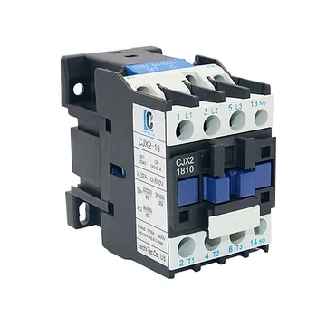 Din Rail Mounted 3p+1no Normal Open Contactor Cjx2-1810 Ac 18a 3 Phase 3-pole No Coil Voltage ...