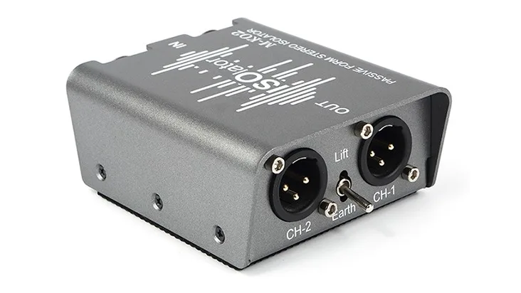 Two Way Xlr Audio Isolator Dual Xlr+6.35 Input And Dual Xrl Output ...