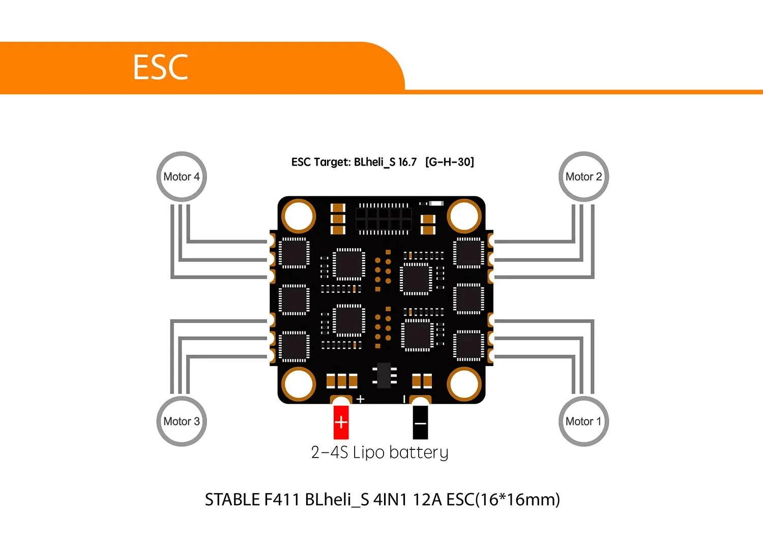 Geprc Stable F411 Electoronics All In One Esc Flight Controller 12a Esc ...