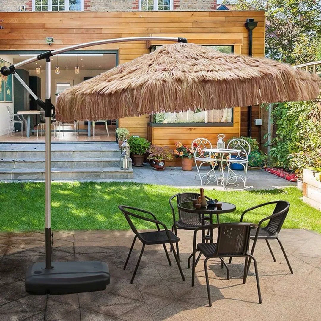 outdoor courtyard thatched umbrella simulation straw outdoor homestay ...