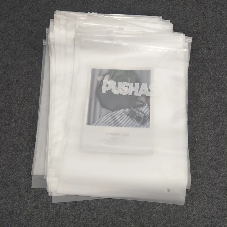 Custom Matte Frosted Biodegradable Plastic Packaging Zipper Bags T