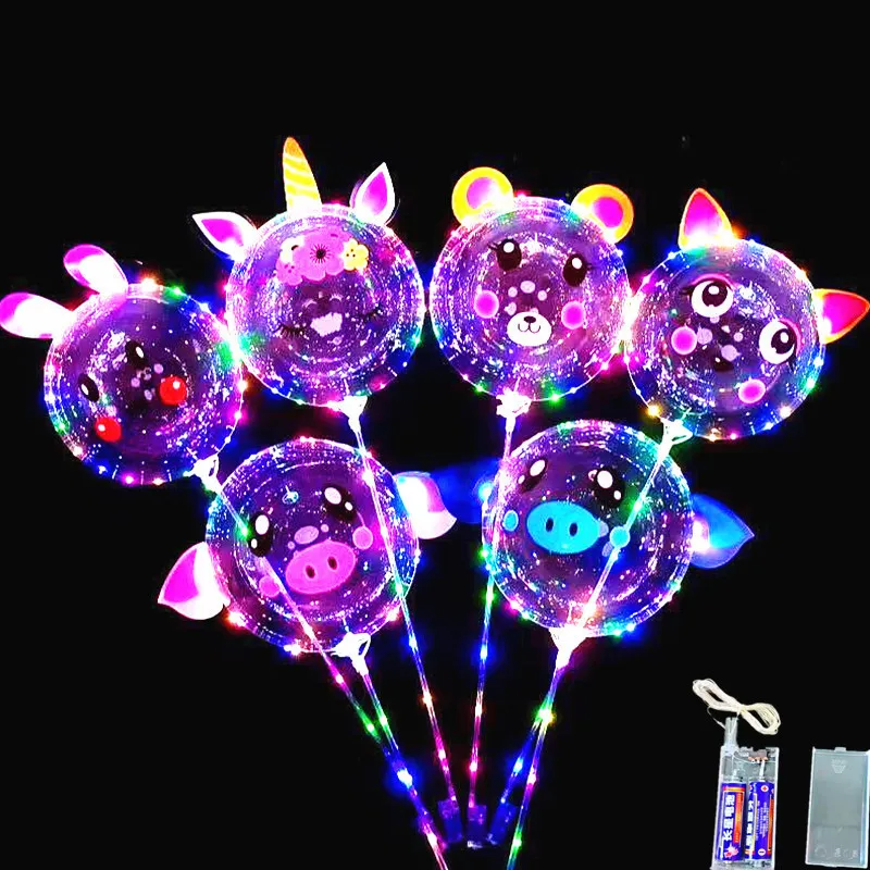 Cartoon Bobo Ballon 20 Inch Led Bobo Balloons Lights Up For Christmas ...