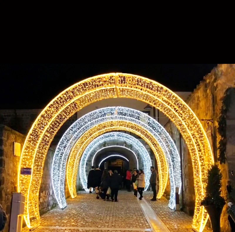 Giant LED Arch Lights - Customizable Outdoor Decor Solutions