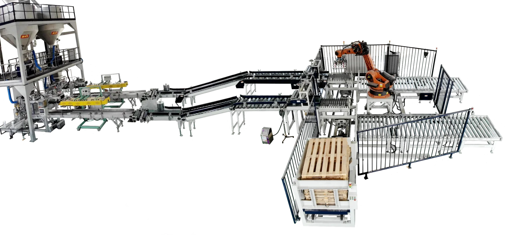Warehouse Pallet Racking Palletizing Robot Arm Top Tier Palletizer ...
