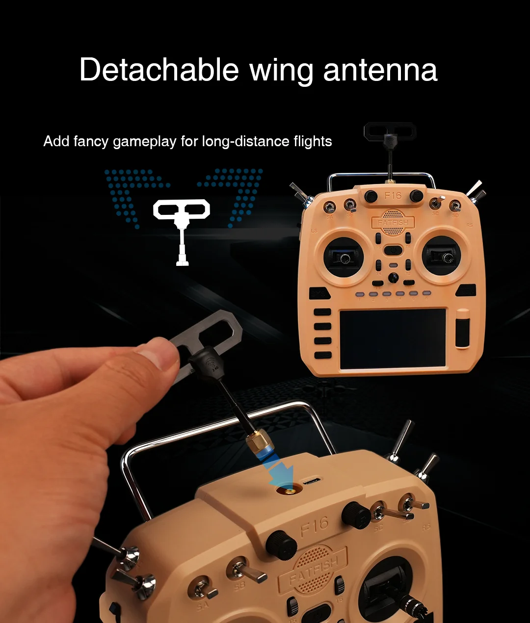 F16 FPV Drone Remote Control | Long-Distance Radio Transmitter for RC ...