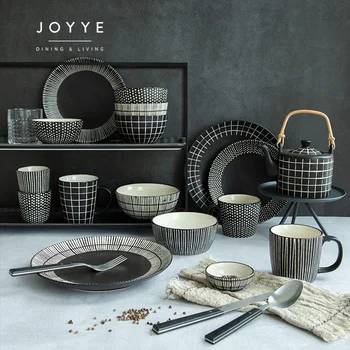 Joyye Ceramics Black Plates Dinner Dishes Restaurant Wholesale Price ...