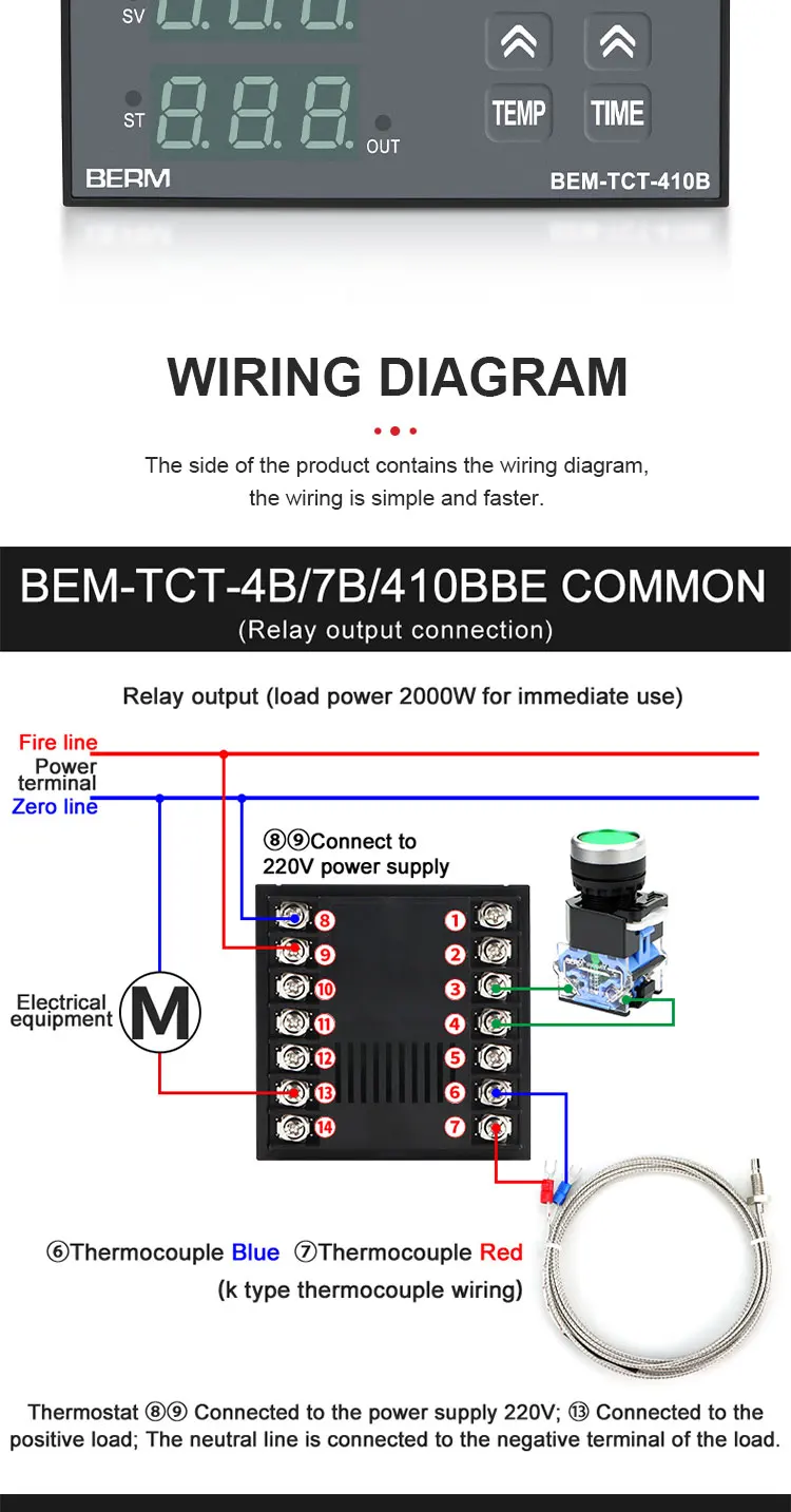 BERM Temperature and Time Integrated Controller - Accurate Control