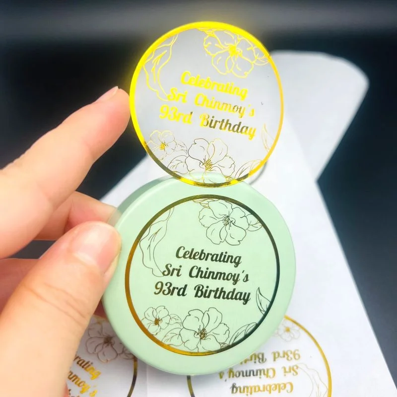 Round Transparent Label Stickers Printing Custom Clear Vinyl Plastic ...