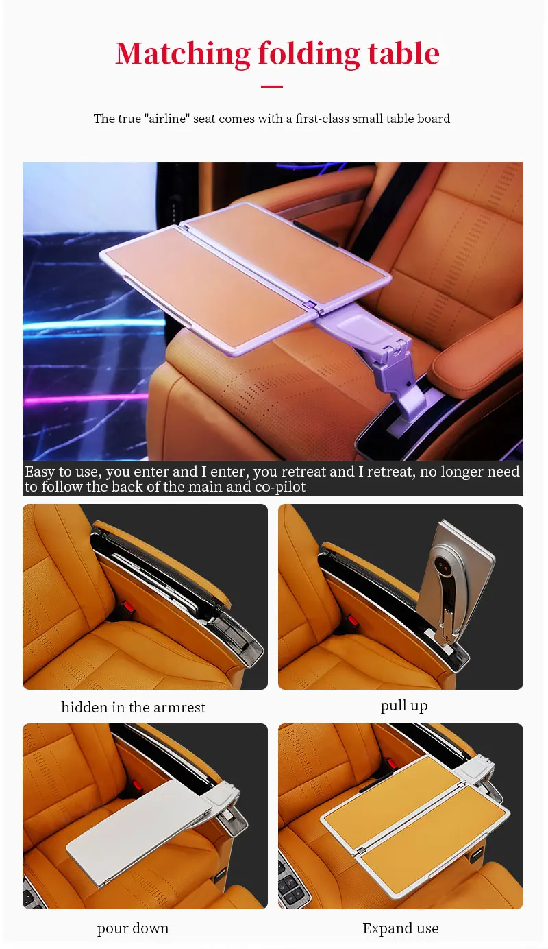 Luxurious Multifunctional Electric MPV Swivel Seat with Desk Armrest ...