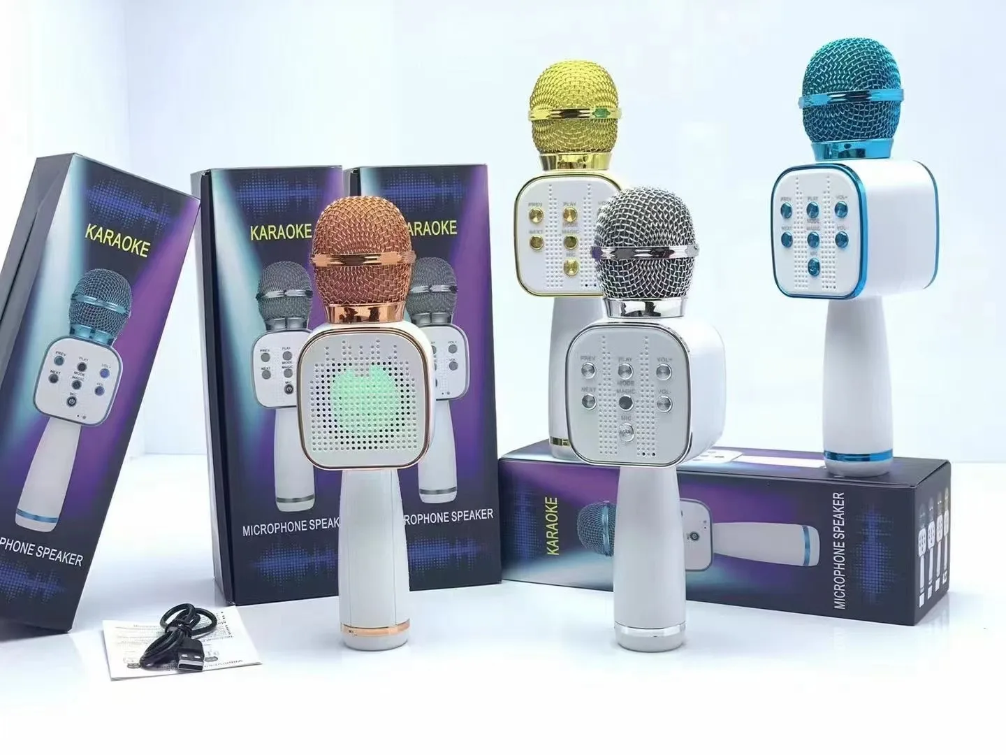 Portable Handheld Mic Kids Wireless Microphone Portable Karaoke ...