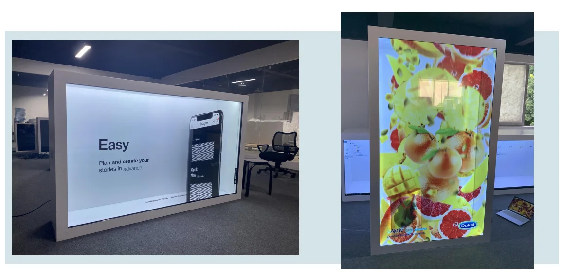 21.5/32/43/49/55/65/75/86 Inches Transparent Lcd Display Box Voor ...