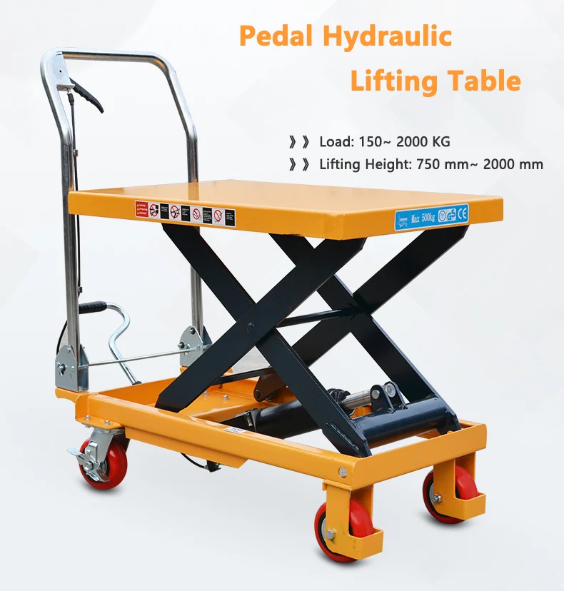 Hand Hydraulic Lift Tables Elevated Hydraulic Lifting Working Platform ...