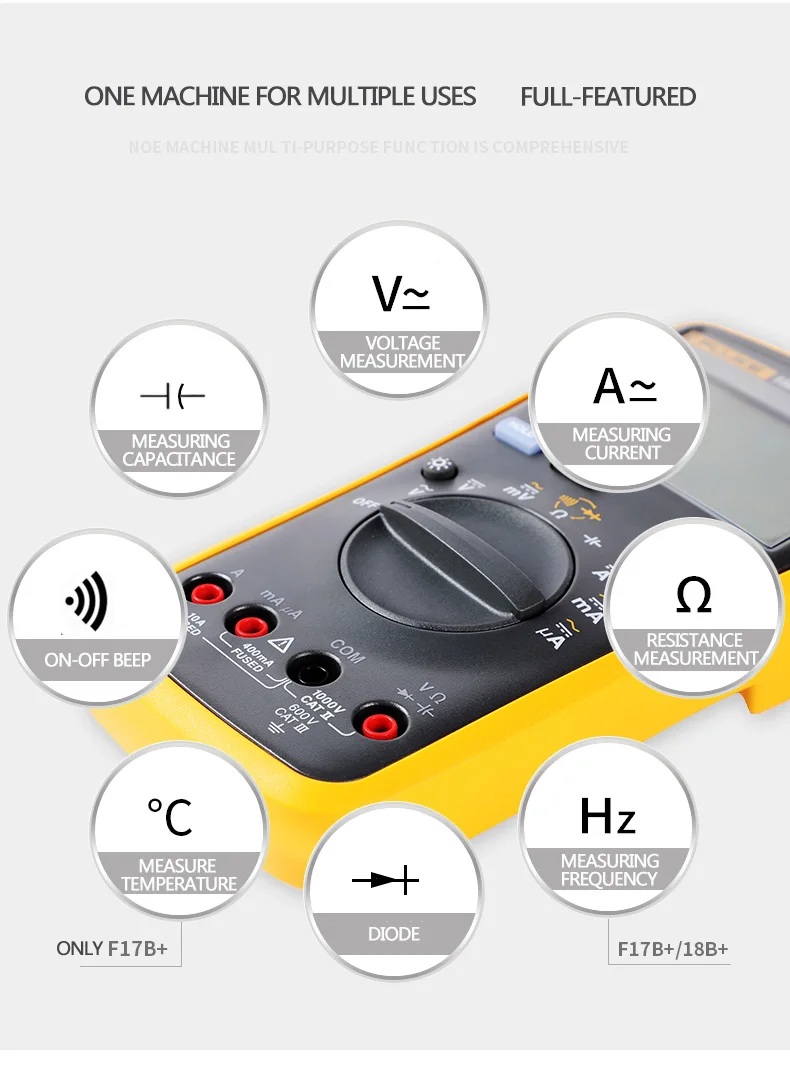 FLUKE 17B Plus Professional Digital Multimeter Polymeter Tester ...