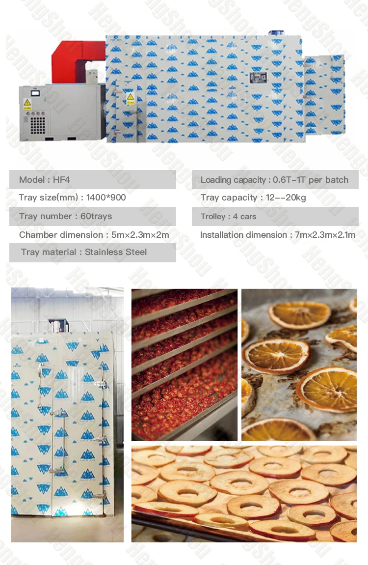 4/8/10 Trolleys Mango Cabinet Dryer Machine Heat Pump Dried Mango ...