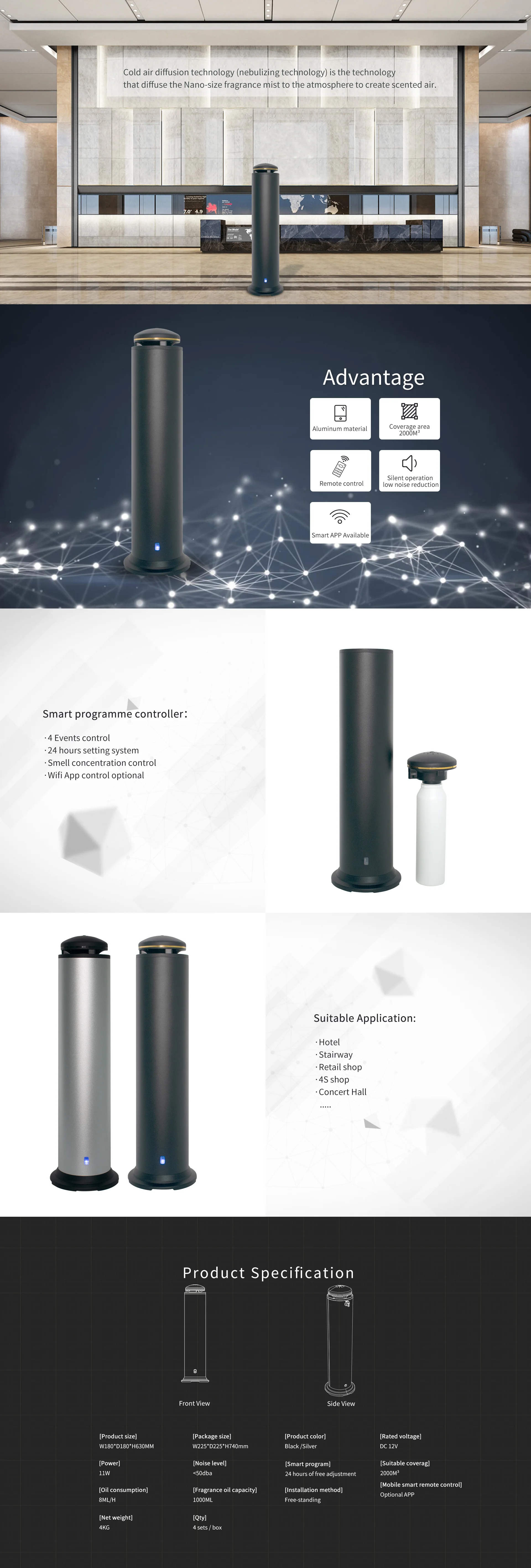 Wholesale Aroma Xa2000 Aromatherapy Nebulizer Hotel Lobby Air Freshener ...