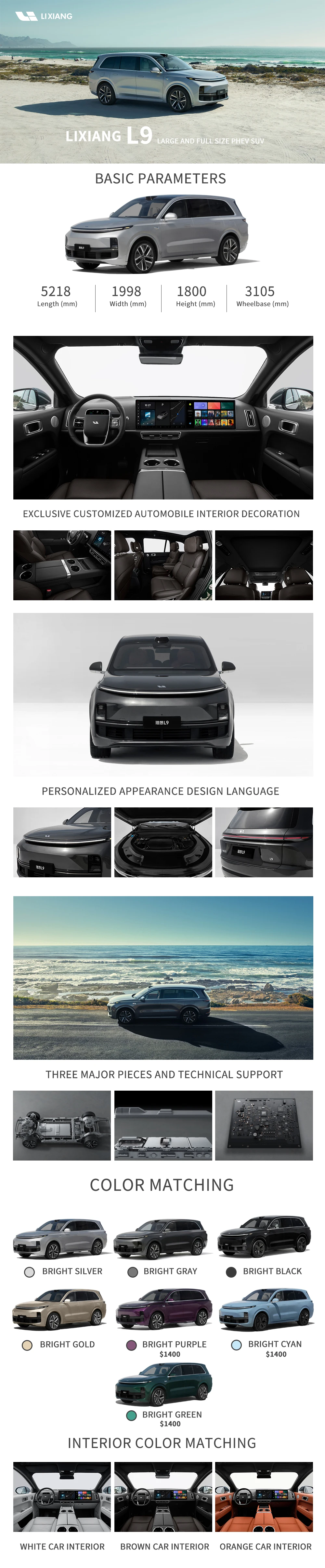 In Stock Electro Auto Li L9 Li9 Lil9 Li 9 Electric Car Suv Ev Cars ...