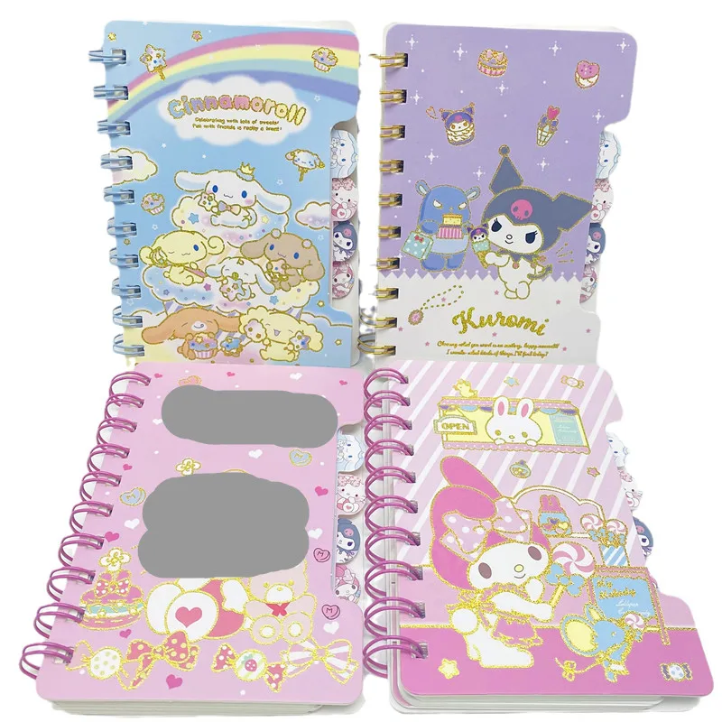 Kuromi Mymelody Cinnamoroll Notebook Student A6 Flip Page Coil Notebook ...