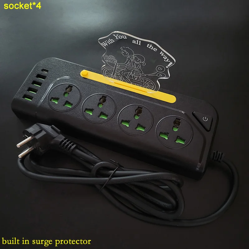 2m 16A EU Plug Master Switches Pop Acrylic Night Light Universal ...