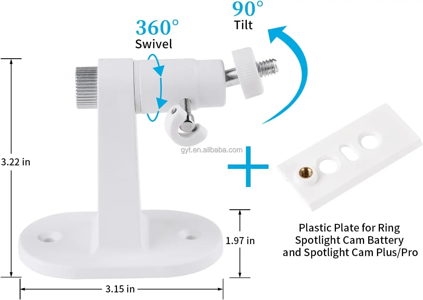 360 Degree Adjustable Indoor/Outdoor Mounting Bracket for Ring ...
