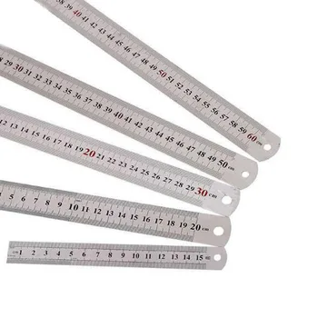 100cm Long Graduated Stainless Steel Printable Straight Metal Ruler ...