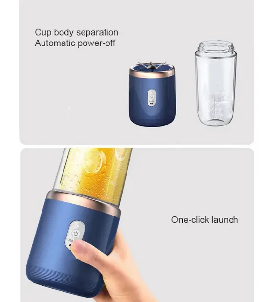 Modern Design Electric Personal Use Mini Blender Home USB 6 Blades ...