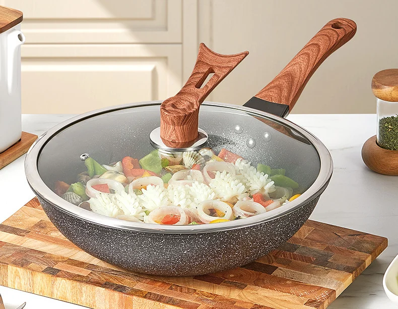 Oem 10pcs Cast Aluminum Cooking Pots And Frying Pans With Induction ...