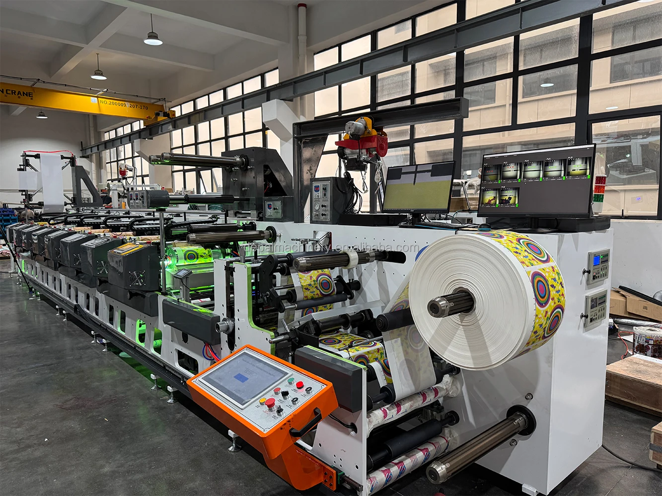 Flexographic Sticker Label Printer Labels Logo Die Cutting UV Dryer ...