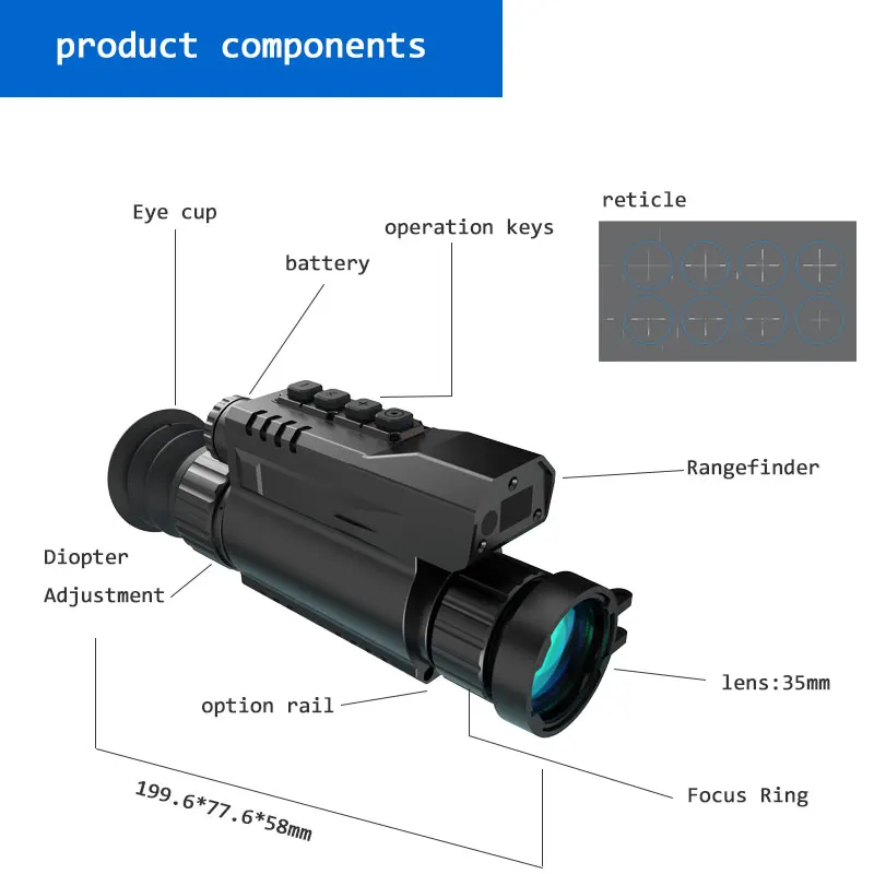 Eyebre Tr22-35mm Tank Infrared Imager - Night Vision Monocular