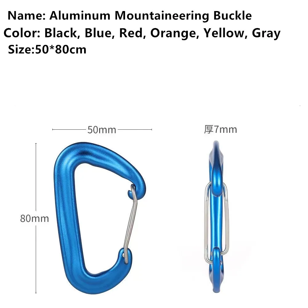 D601t High Quality D-type Aluminum Alloy Carabiner Clips Custom Various Colors Metal Safe ...