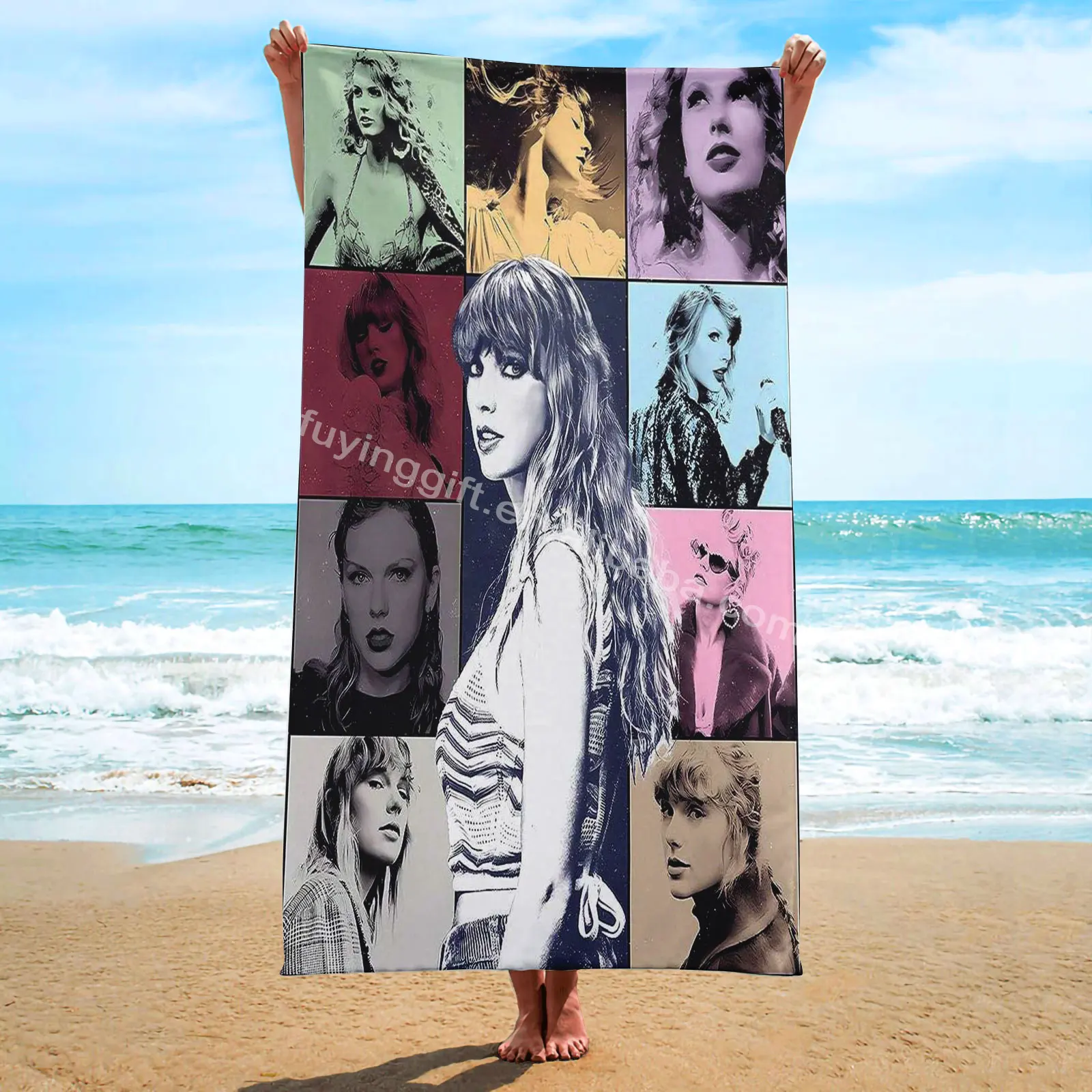 Personalised Customised Beach Towel Taylor Swift Microfiber Cotton ...