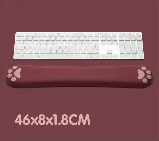 Cute Cat Paw Memory Foam Wrist Rest Mouse Keyboard Pad With Wrist ...