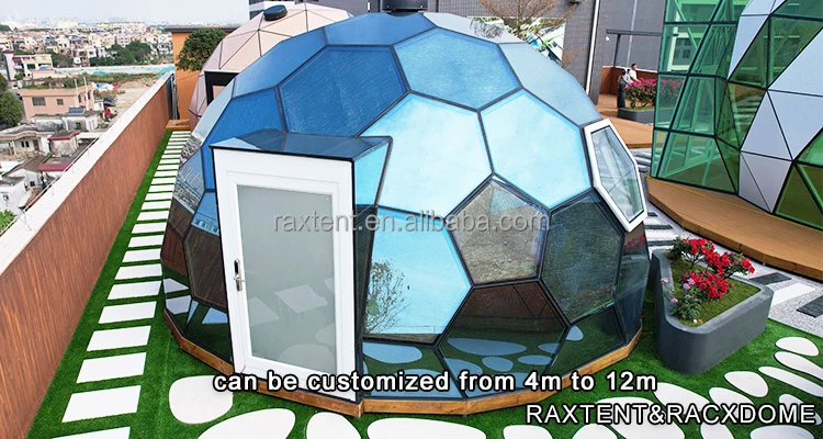 Glamping Crystal Honeycomb Glass Igloo Dome House with Bathroom ...