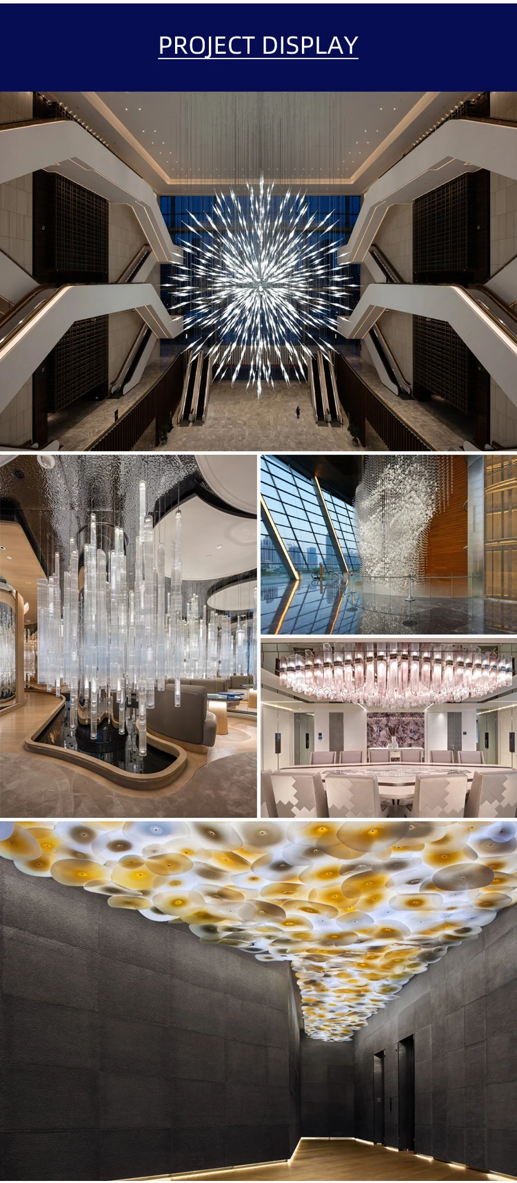 Postmodern Simple Light Crystal Pendant Lamp for Living Room