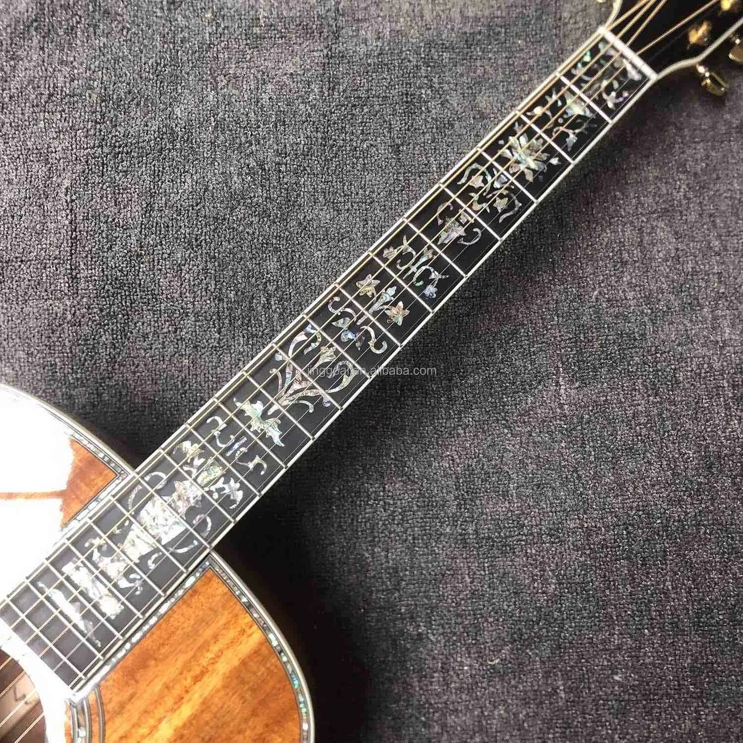 Abalone Binding Solid KOA Wood 6 String Acoustic Guitar