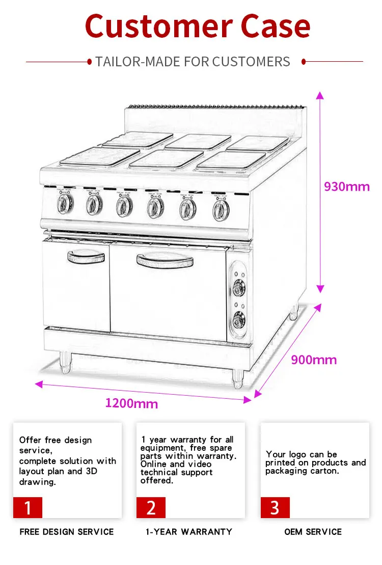 Hot Sale Stainless Steel Restaurant Cooker Commercial Electric Range ...