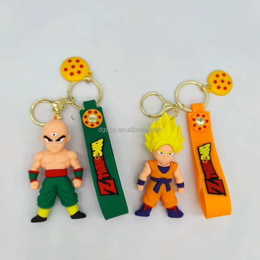 10 Models New Mold Dragon Balls Key Chain Japanese Anime Pvc Rubber Son ...