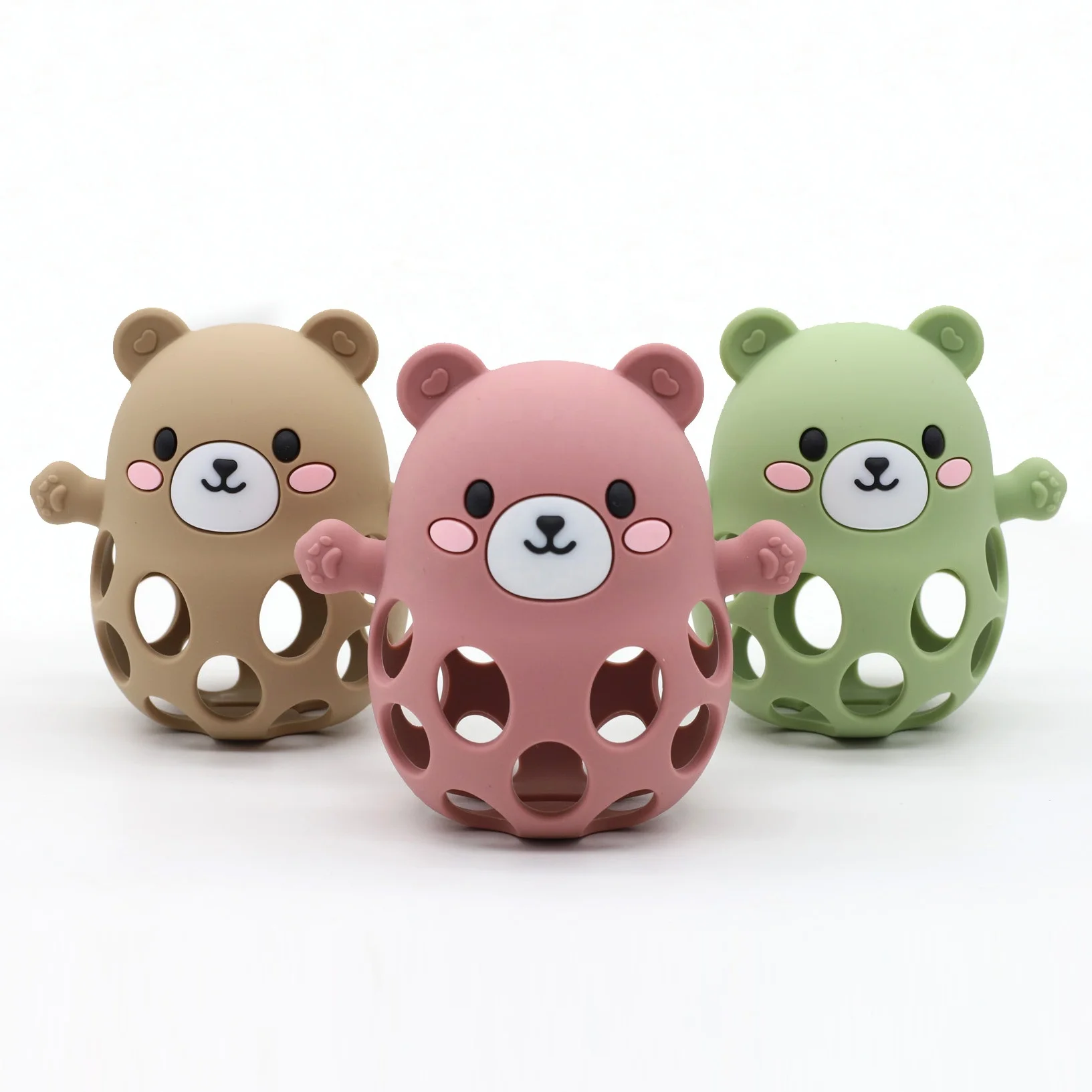 2025 New Arrival Bpa Free Cute Bear Shape Animal Soft Chewing Toy ...