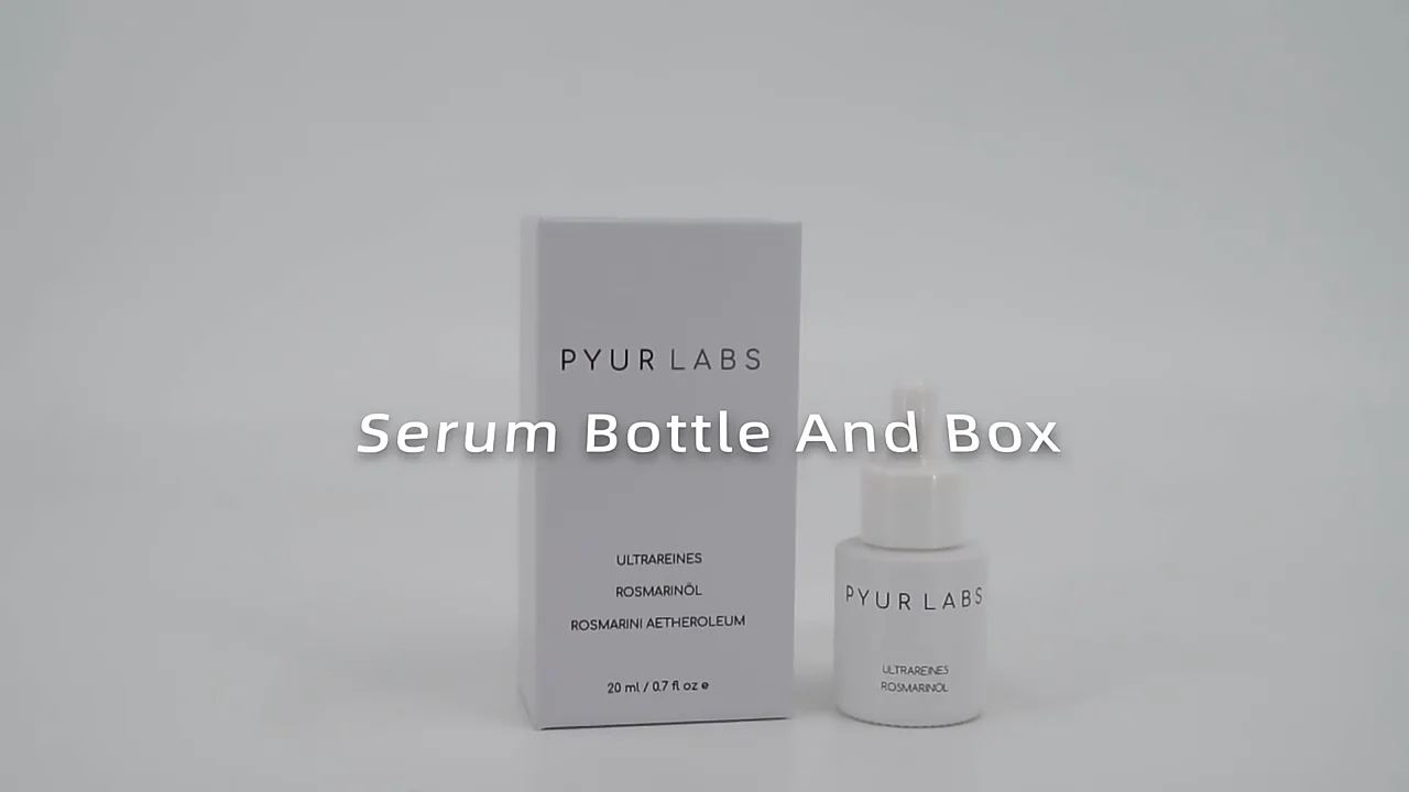 20ml 30ml Flat Shoulder White Thick Glass Hair Oil Essential Oil Bottle ...