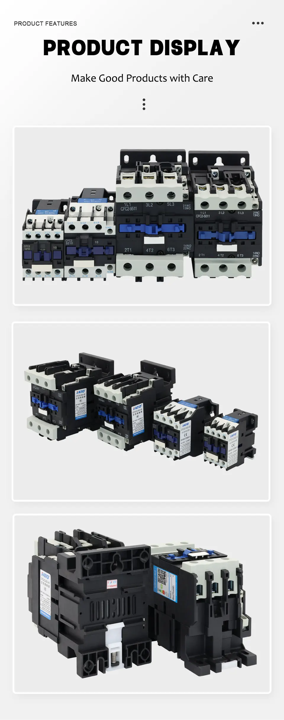 Modular Din Rail AC Magnetic Contactor for 220V/380V Motor Control