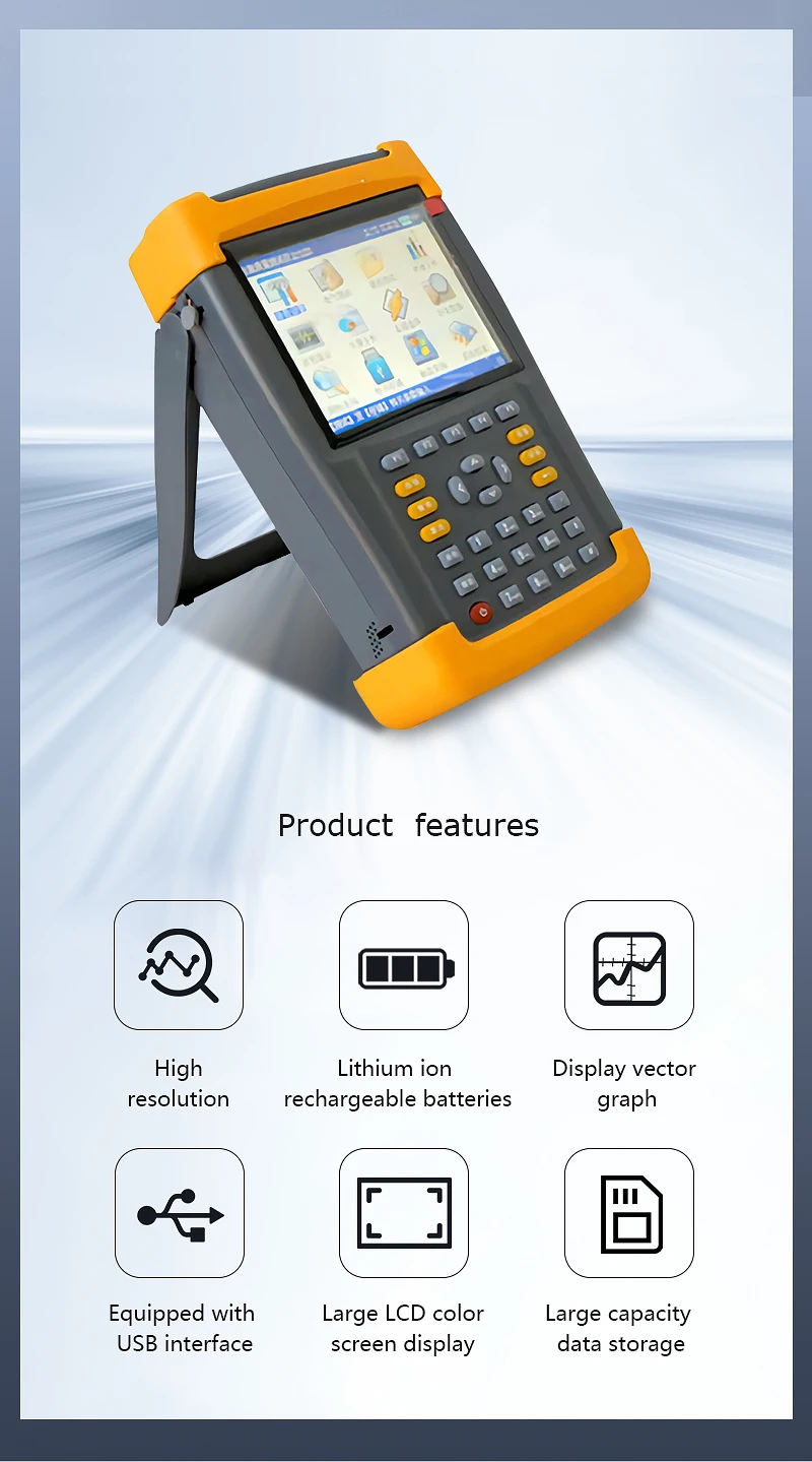 Handheld Smart Three Phase Power Quality Analyzer 1000a Energy Power ...