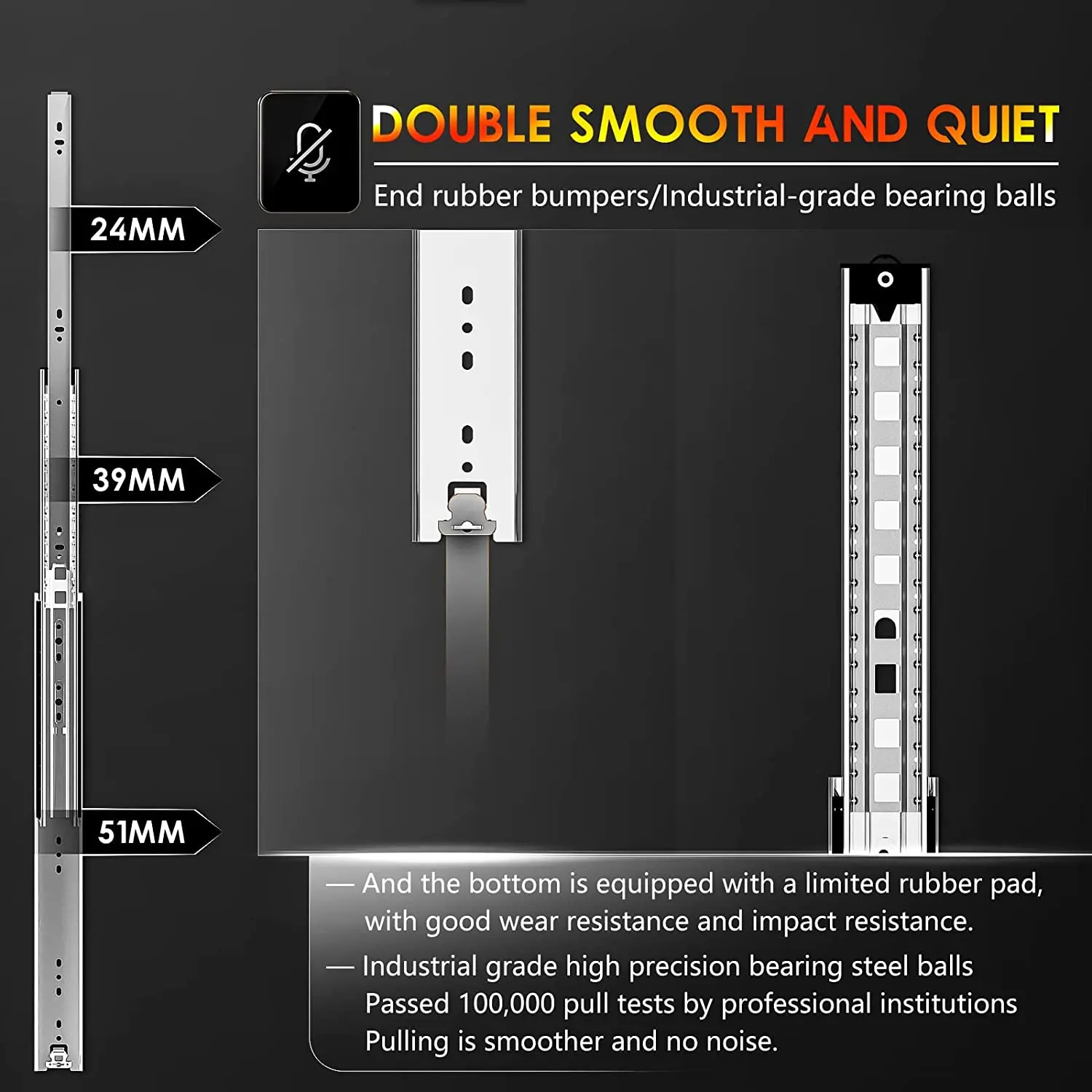 Sneida Telescopic Drawer Rail Slides Guides Manufacturers For Cupboard ...