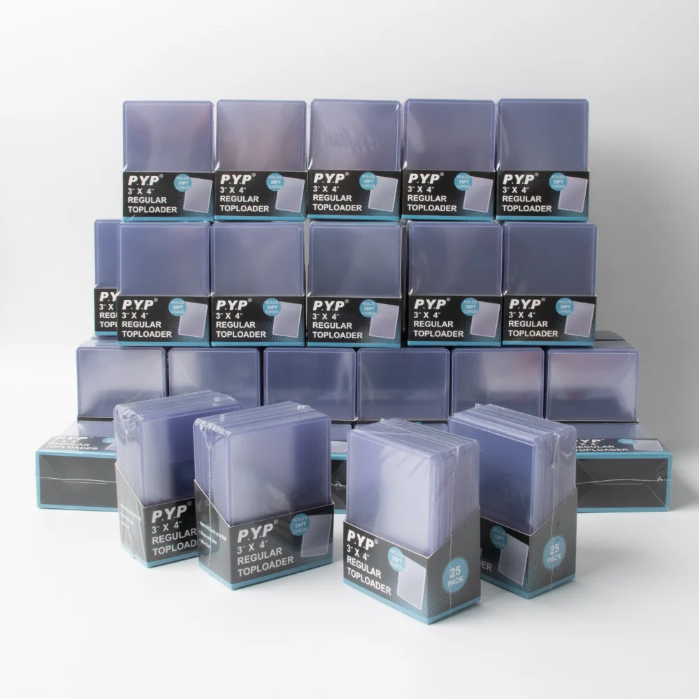1000 Pieces Ultra Clear PVC Toploader 35PT for Trading Cards