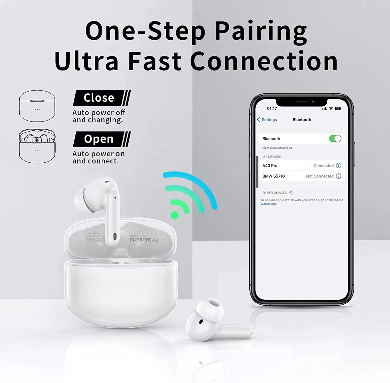 Hifi Hd Anc Earbuds Bluetooth Wireless Active Noise Cancelling Earphone ...