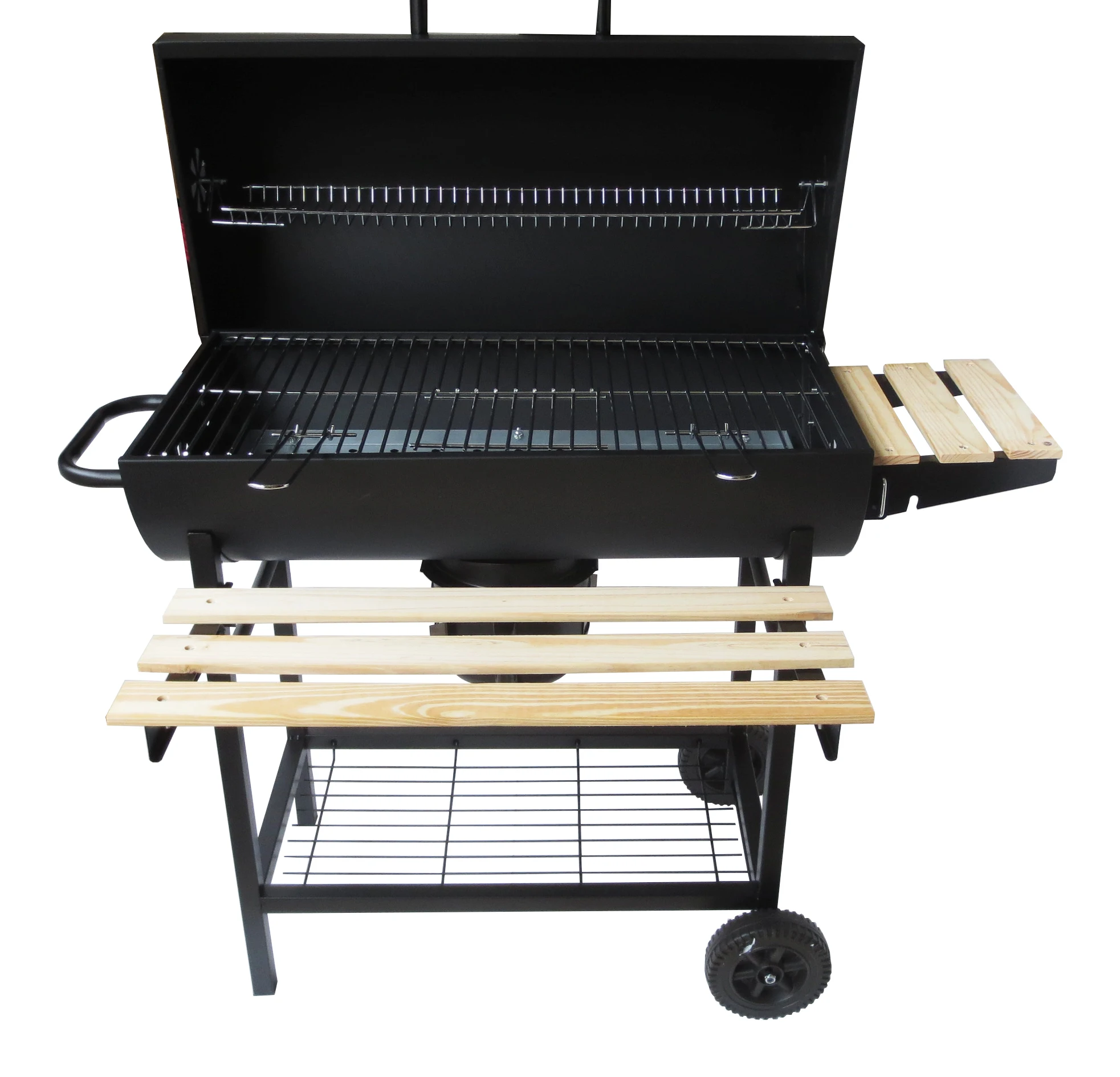 Factory Price Heavy Duty Cylinder Barrel Barbecue Trolley Folding Wood ...