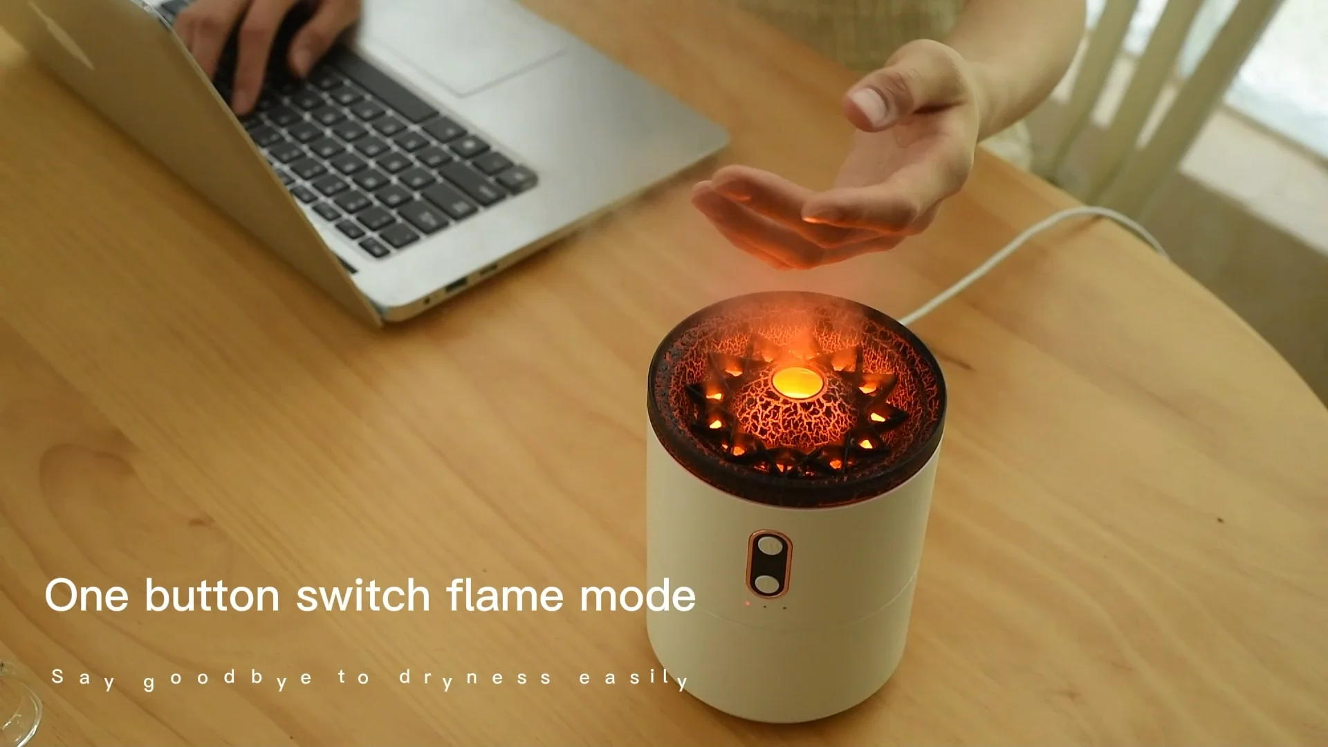 Imycoo Hot Sales Portable Fire Jellyfish Volcano Humidifier Certified Ce Rosh Mini Air Flame ...