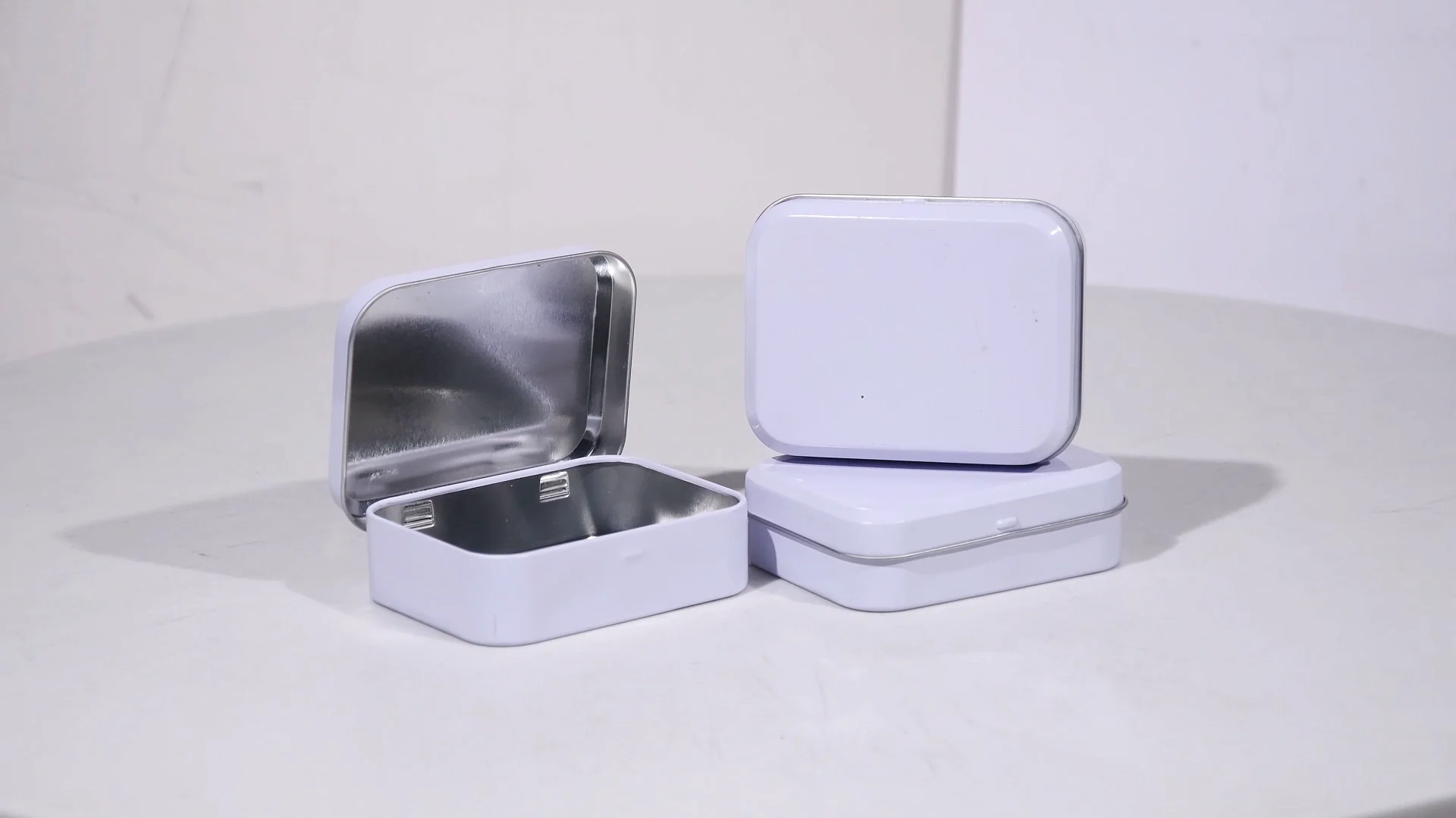 Factory Customizable White 50g Empty Tin Can Small Rectangular Metal ...