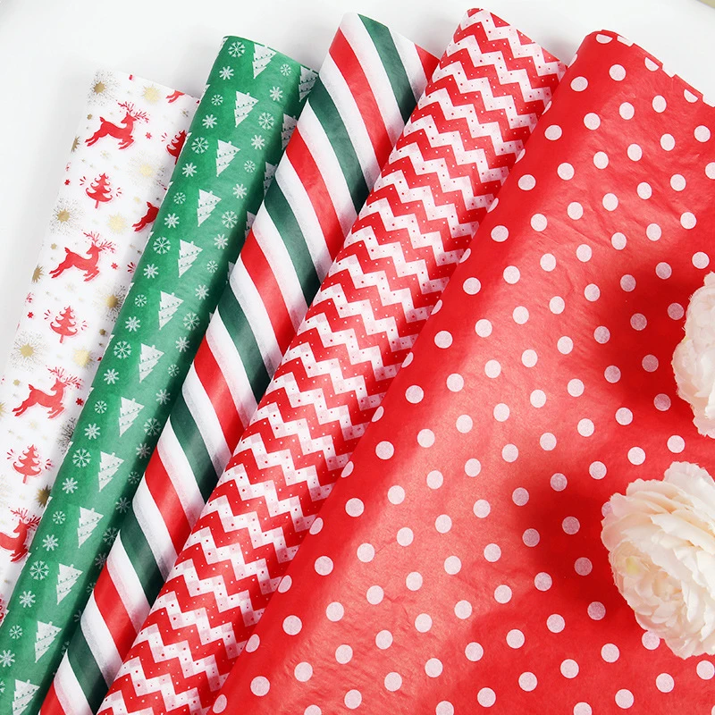 Omet Print Logo Christmas Gift Wrapping Diy Paper Sheets Waterproof ...