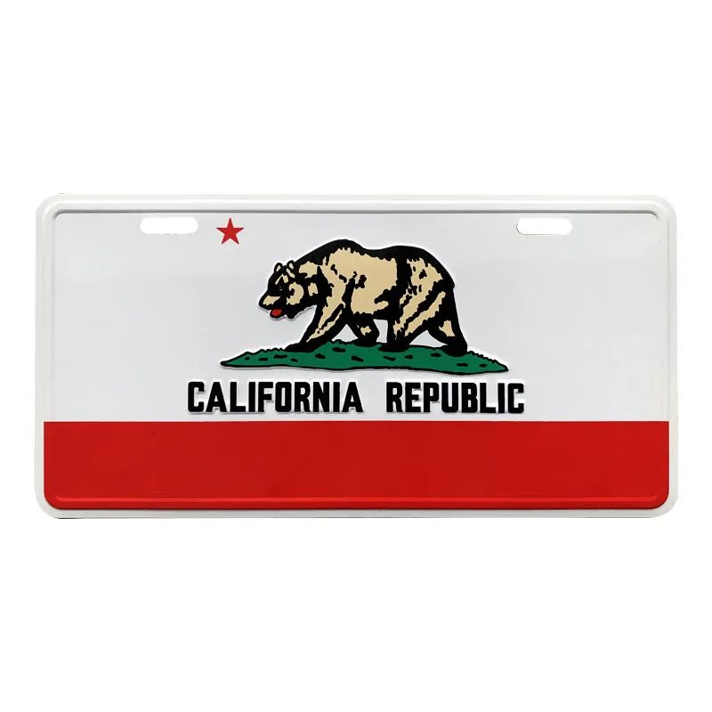 Custom Logo Embossed Car Number Plate Souvenir Metal Aluminum Car ...