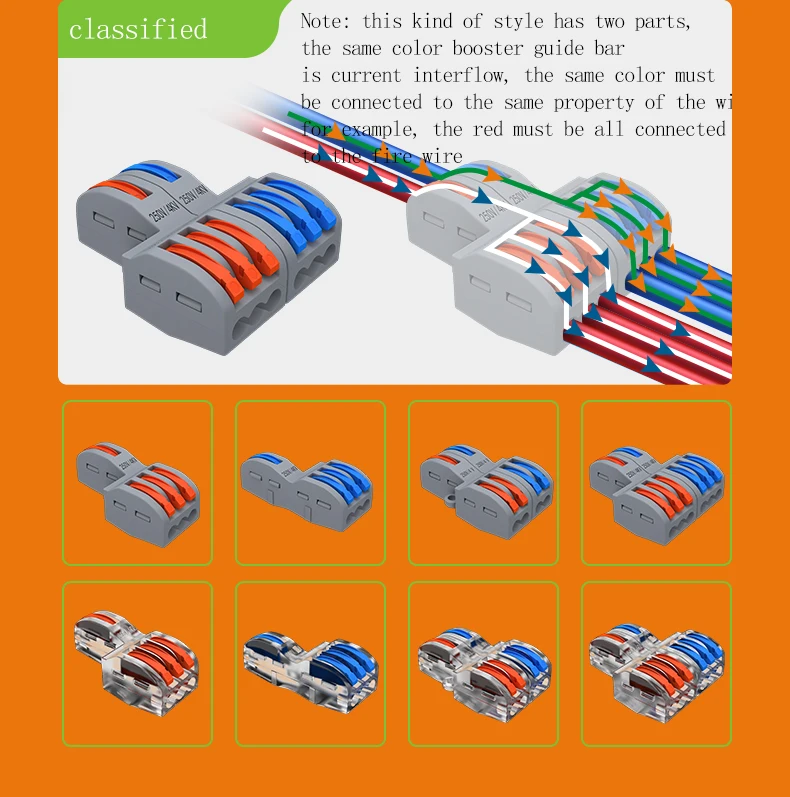 2 In 4 Wire Splice Connector 2 3 4 5pin Connectors Spl-2-4 Cable ...